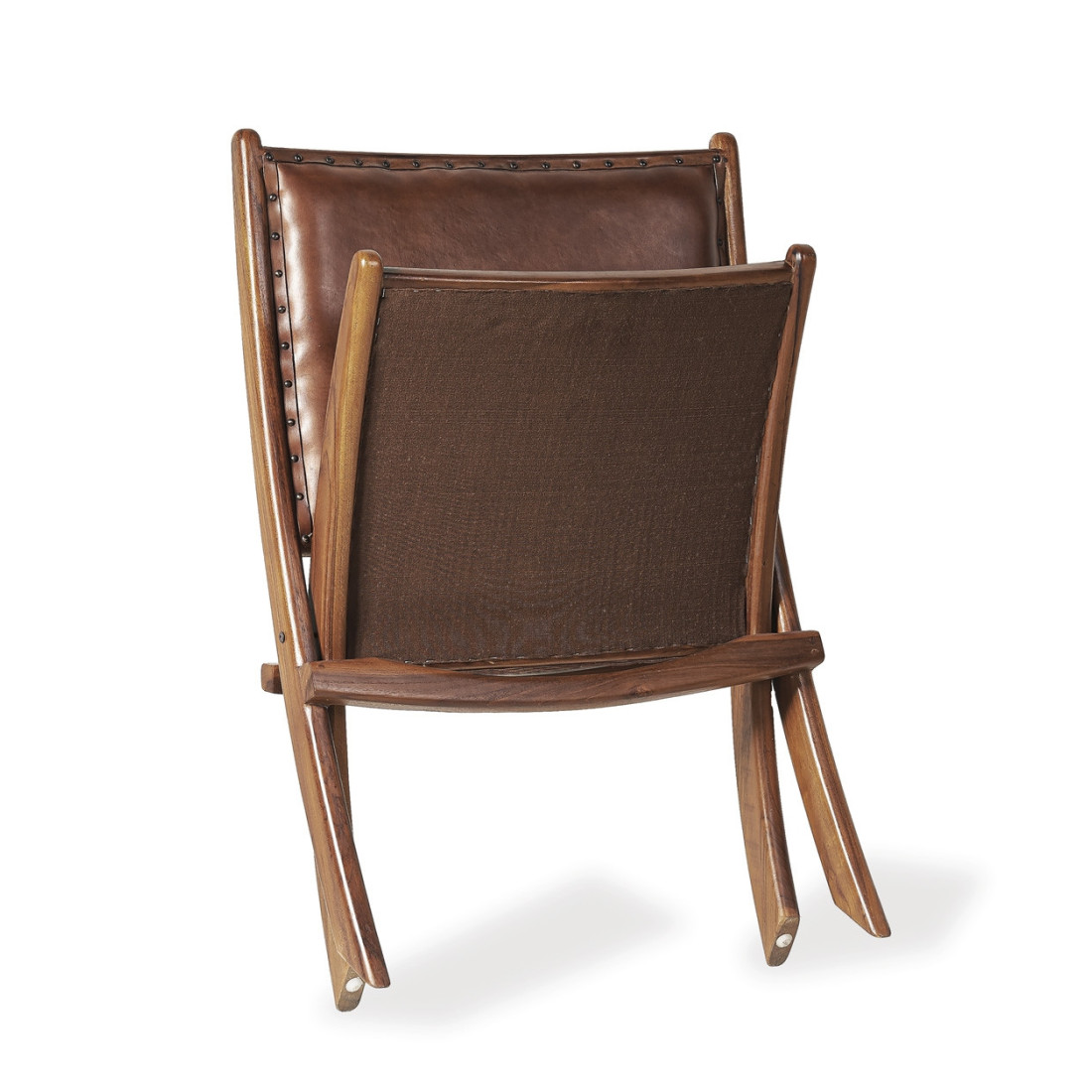Fauteuil lounge pliable en cuir