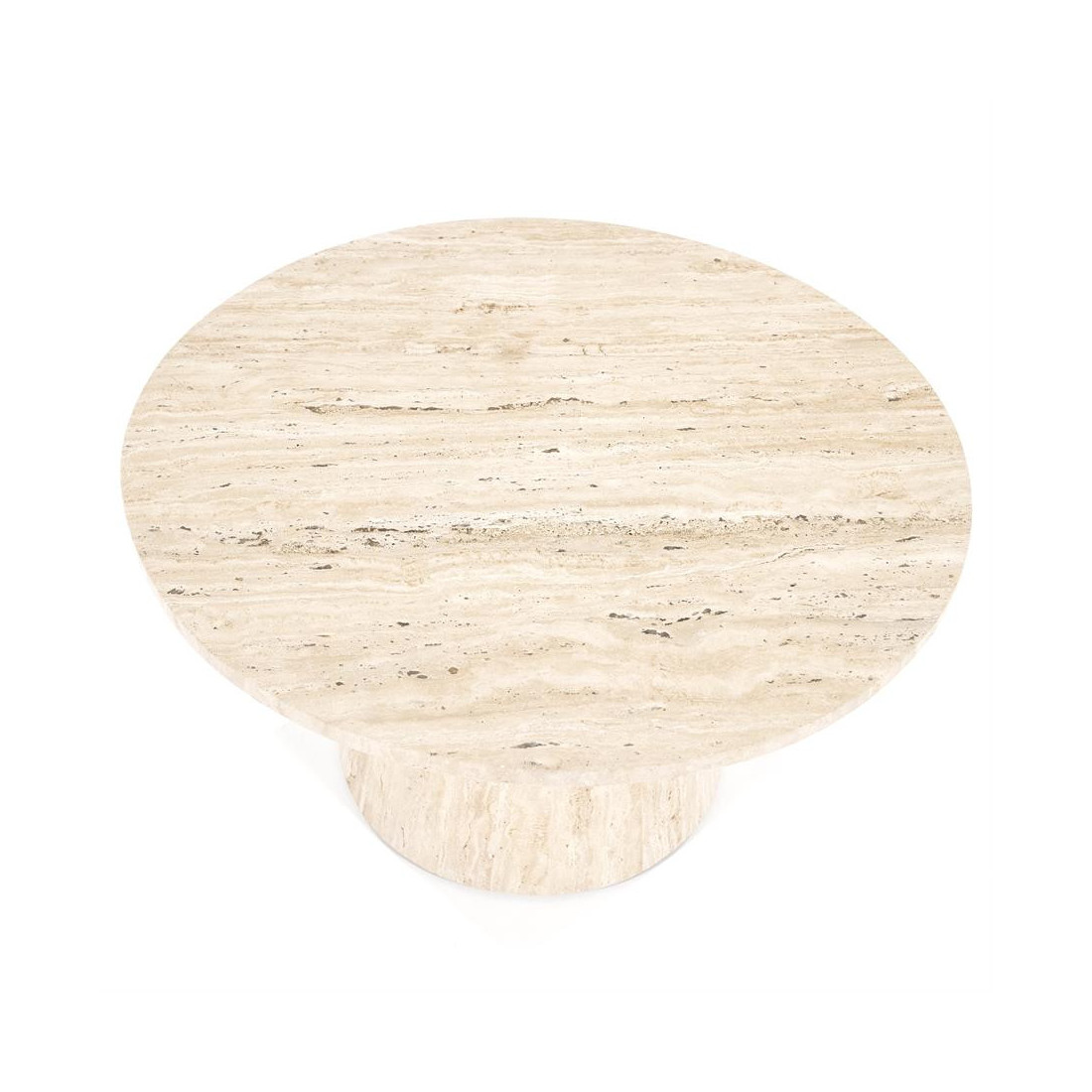 Table basse en travertin ronde pour votre salon