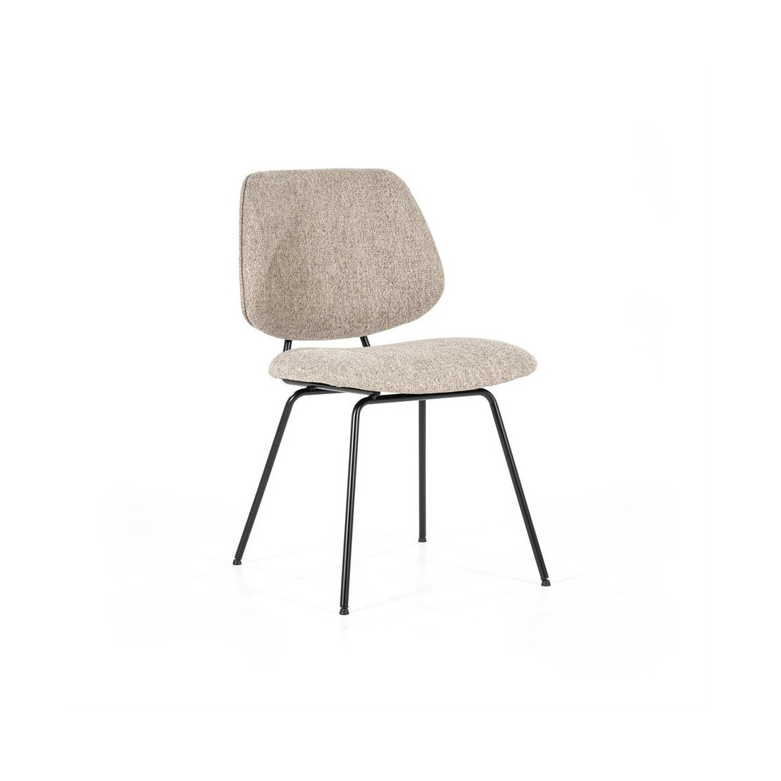 Chaise en tissu et métal design Lynn