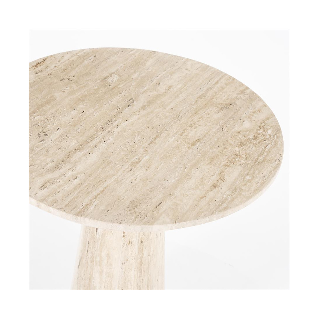 Table en travertin ronde Aime