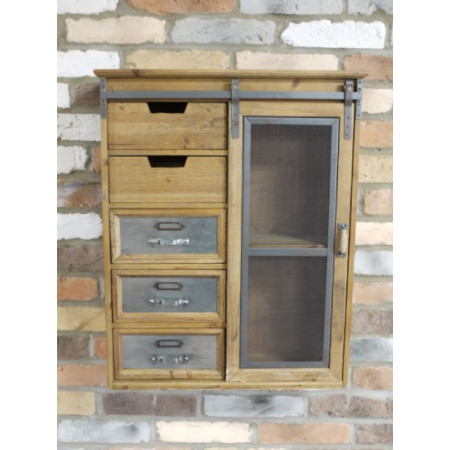 Meuble Mural à Porte Coulissante | Rangement Pratique et Décoratif